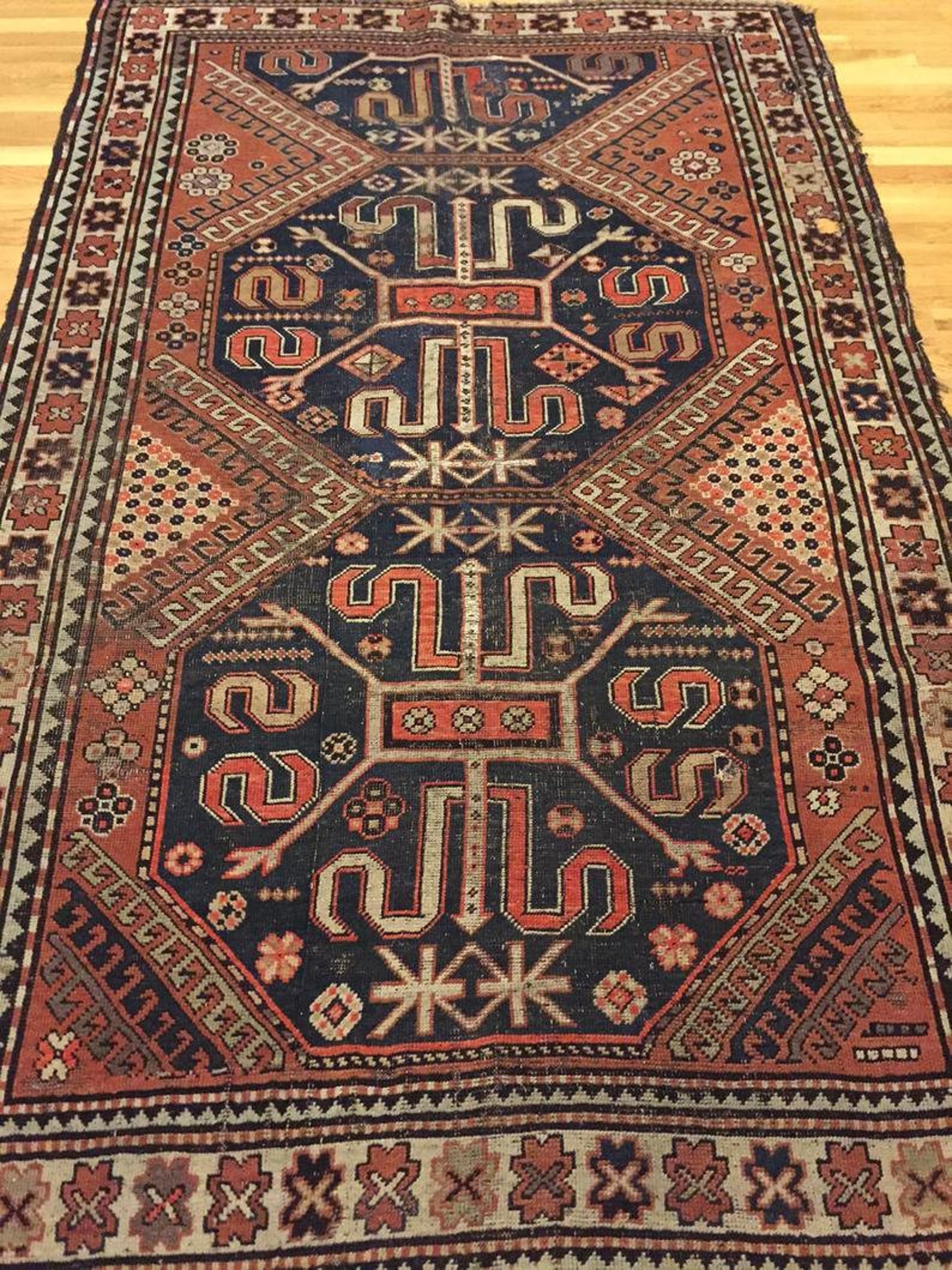 Antique Persian Rug Cloudband Tribal Symbol Rug RARE 5x8 - Etsy
