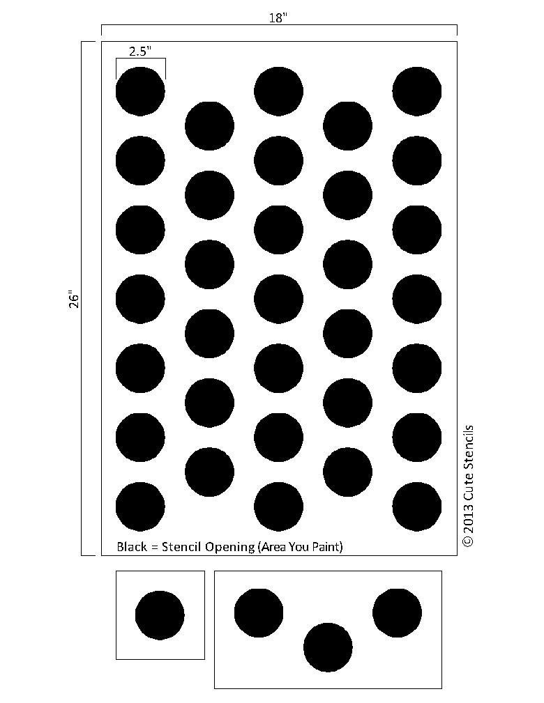 Little Dots Wall Stencil Reusable | Etsy