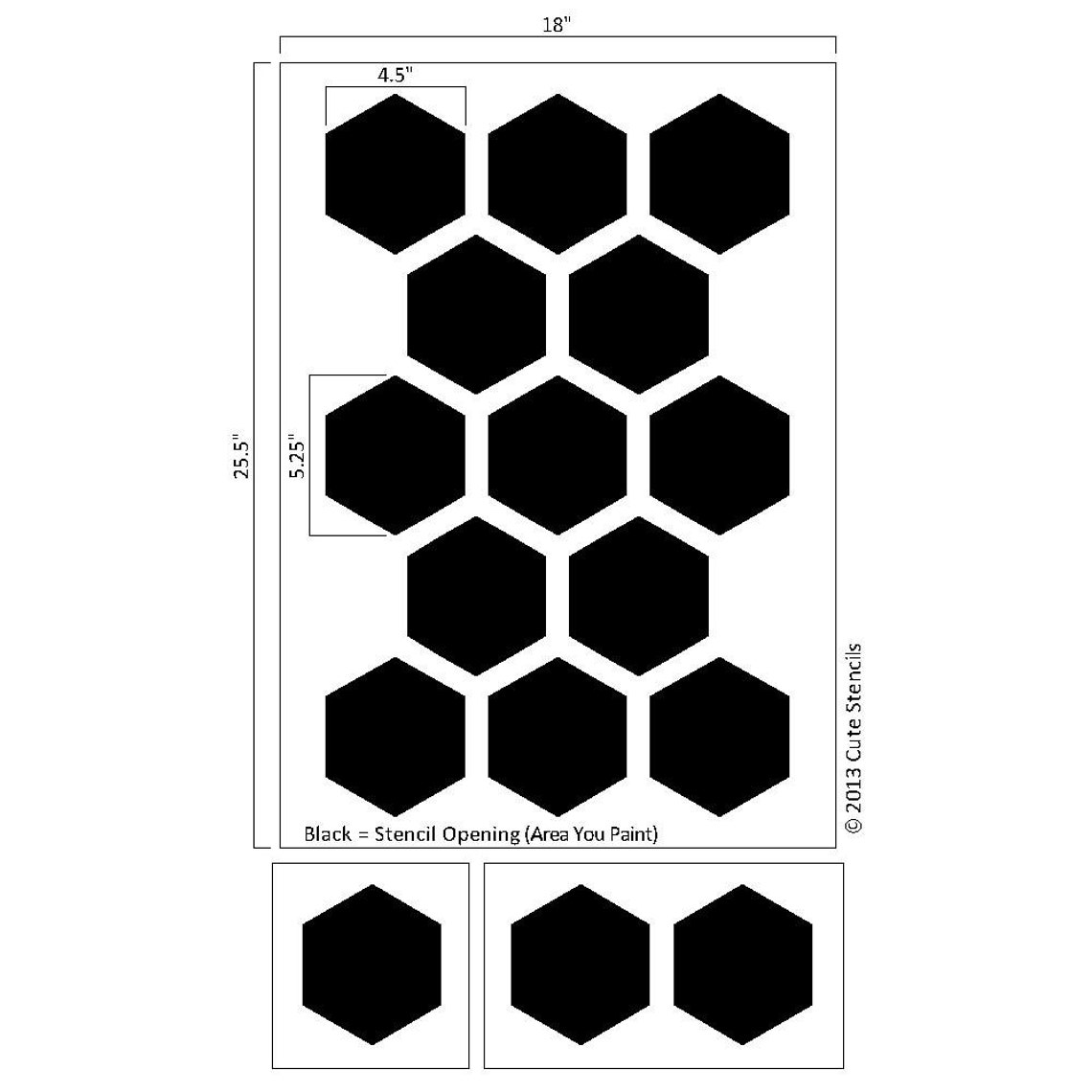 Honeycomb Wall Stencil Reusable - Etsy