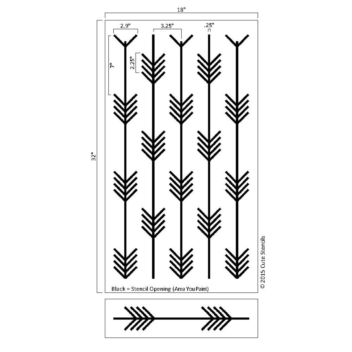 Arrows Wall Stencil Reusable - Etsy