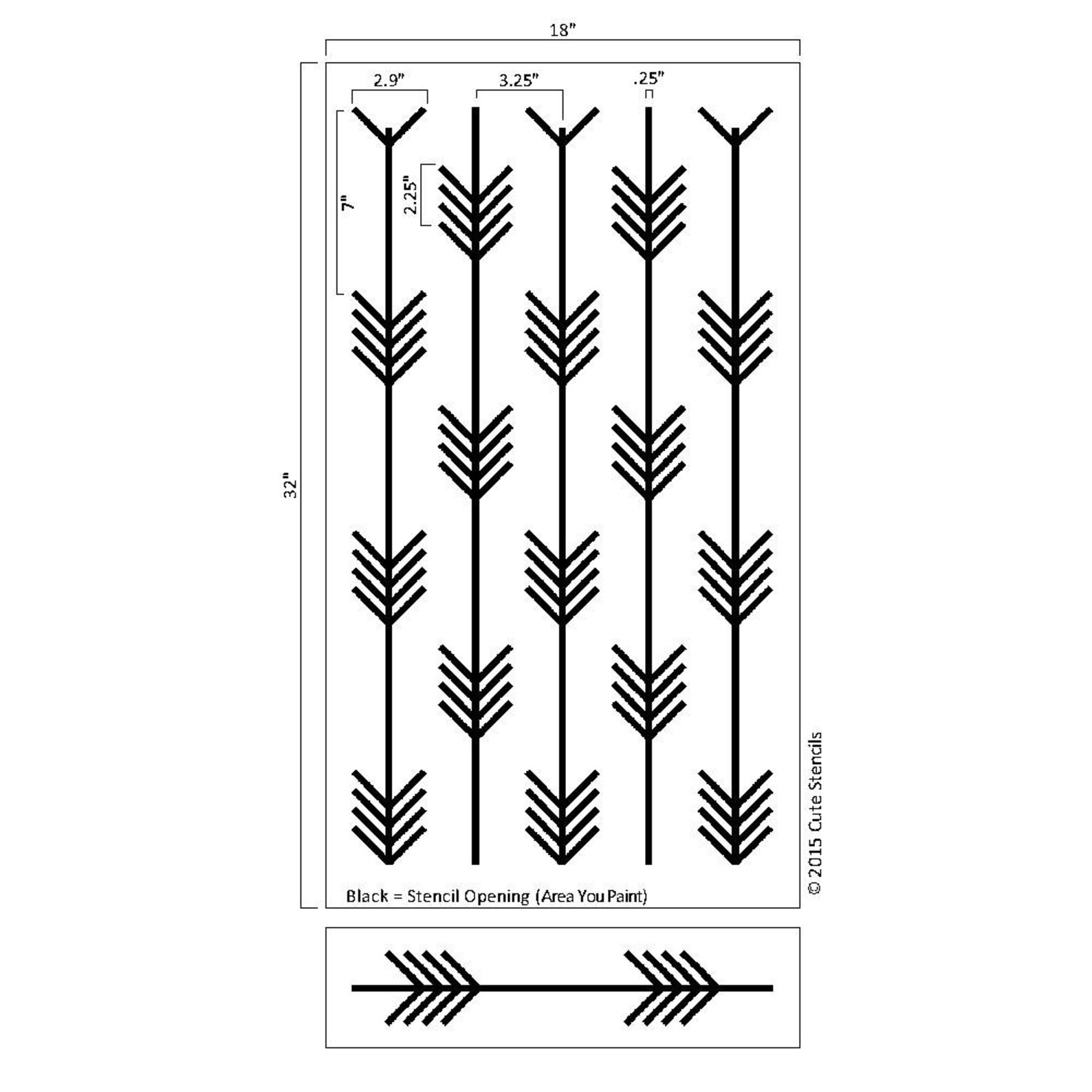 Arrows Wall Stencil Reusable - Etsy