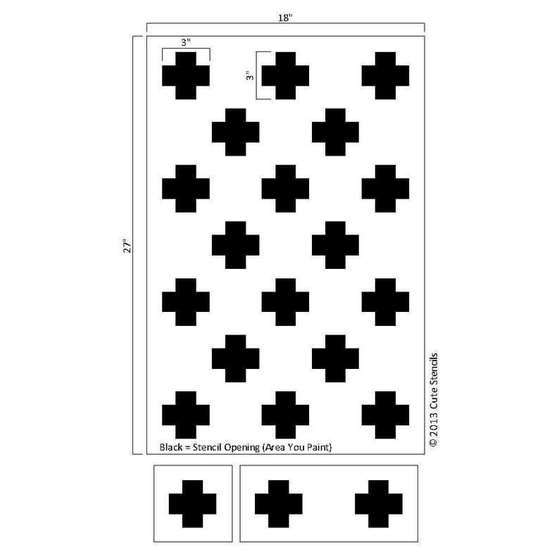 Swiss Cross Stencil Plus Sign | Etsy India