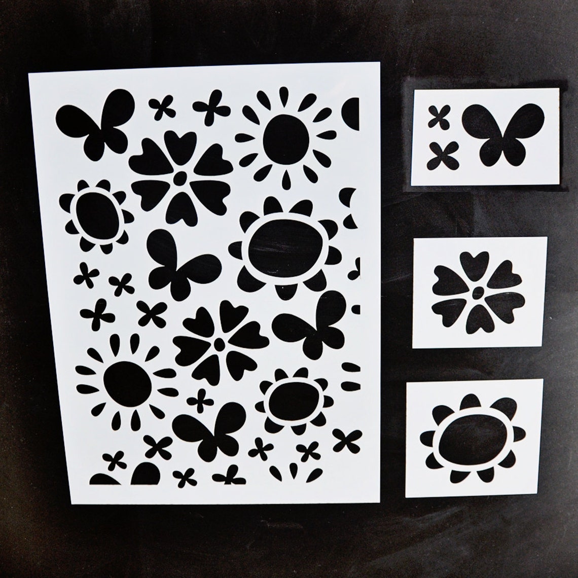 Floral Bliss Stencil Reusable - Etsy