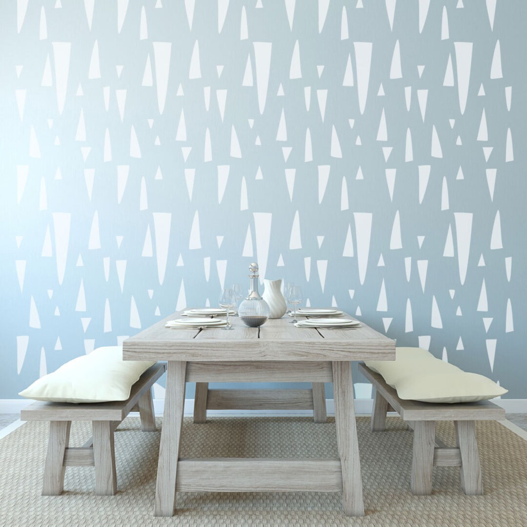 Raining Triangles Stencil Reusable - Etsy