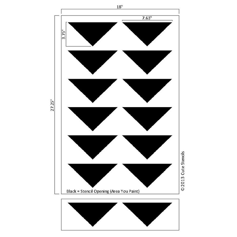 Geometric Triangle Wall Stencil - Etsy