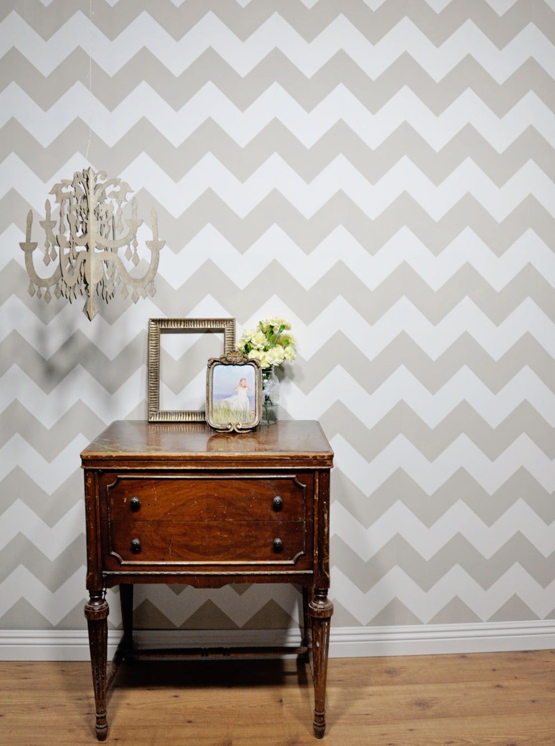 Chevron Wall Stencil Reusable - Etsy