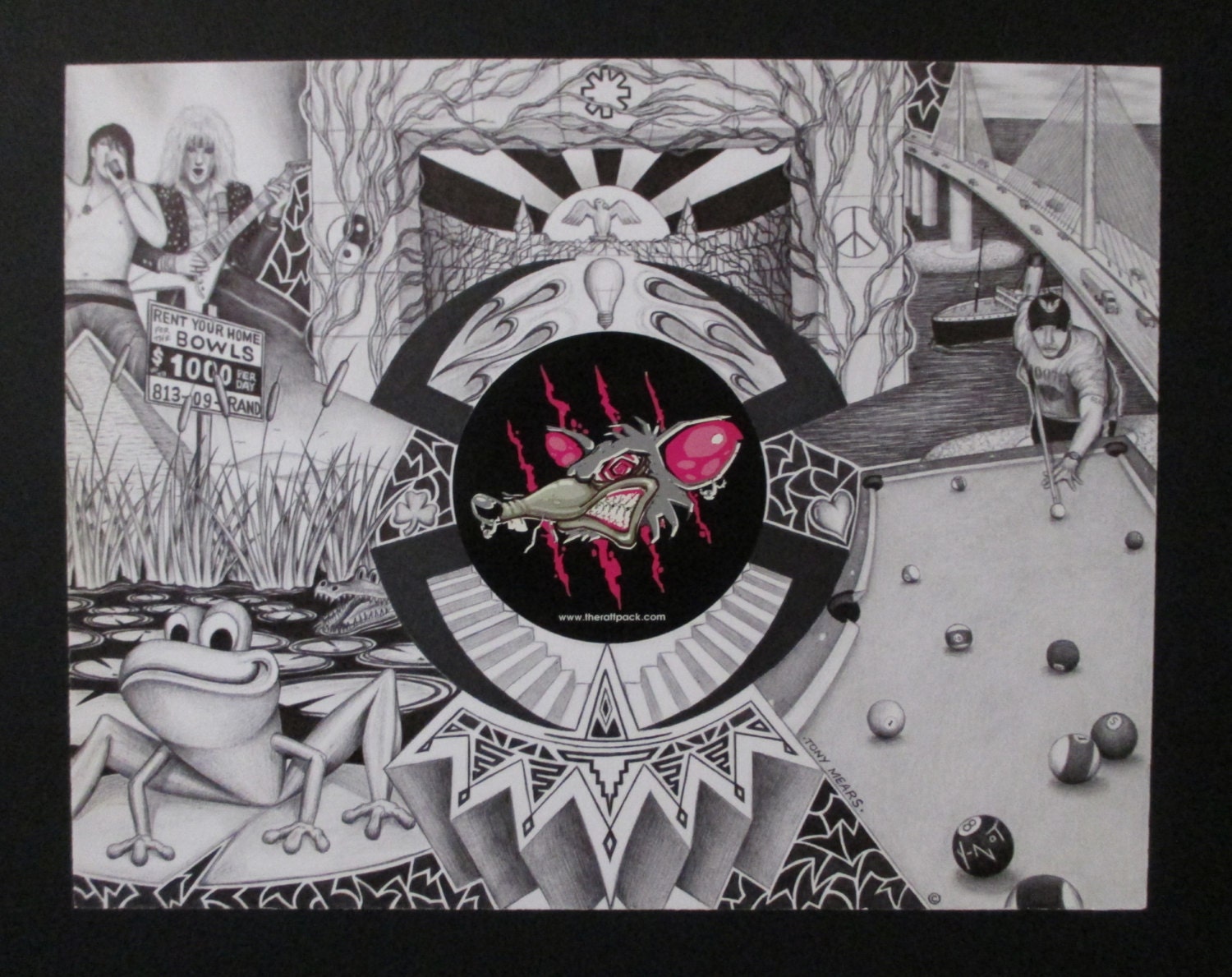 Ratt N Roll Original Ball-point Pen Drawing - Etsy