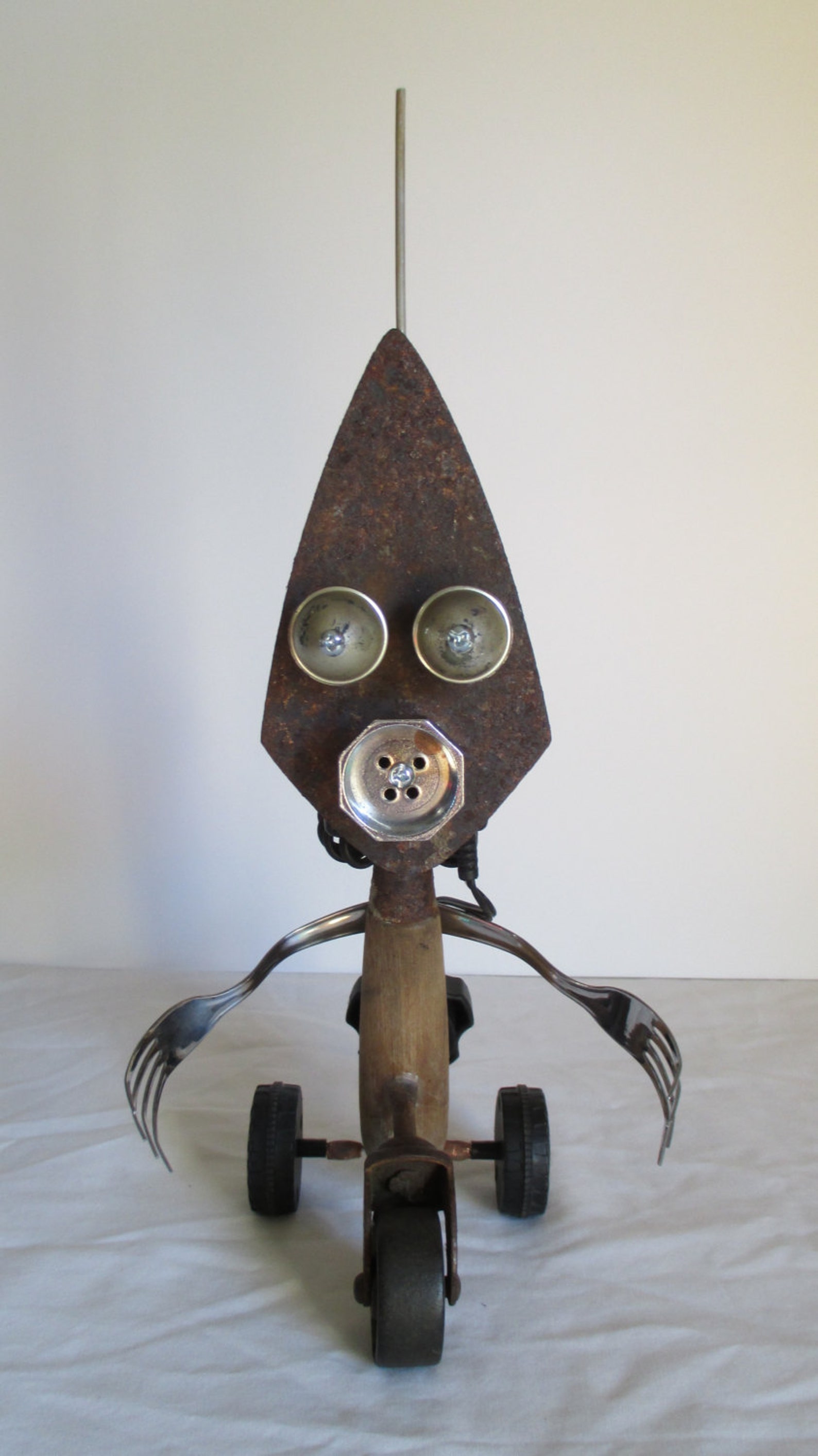 CONEHEAD- Found Object Robot Sculpture~assemblage - Etsy