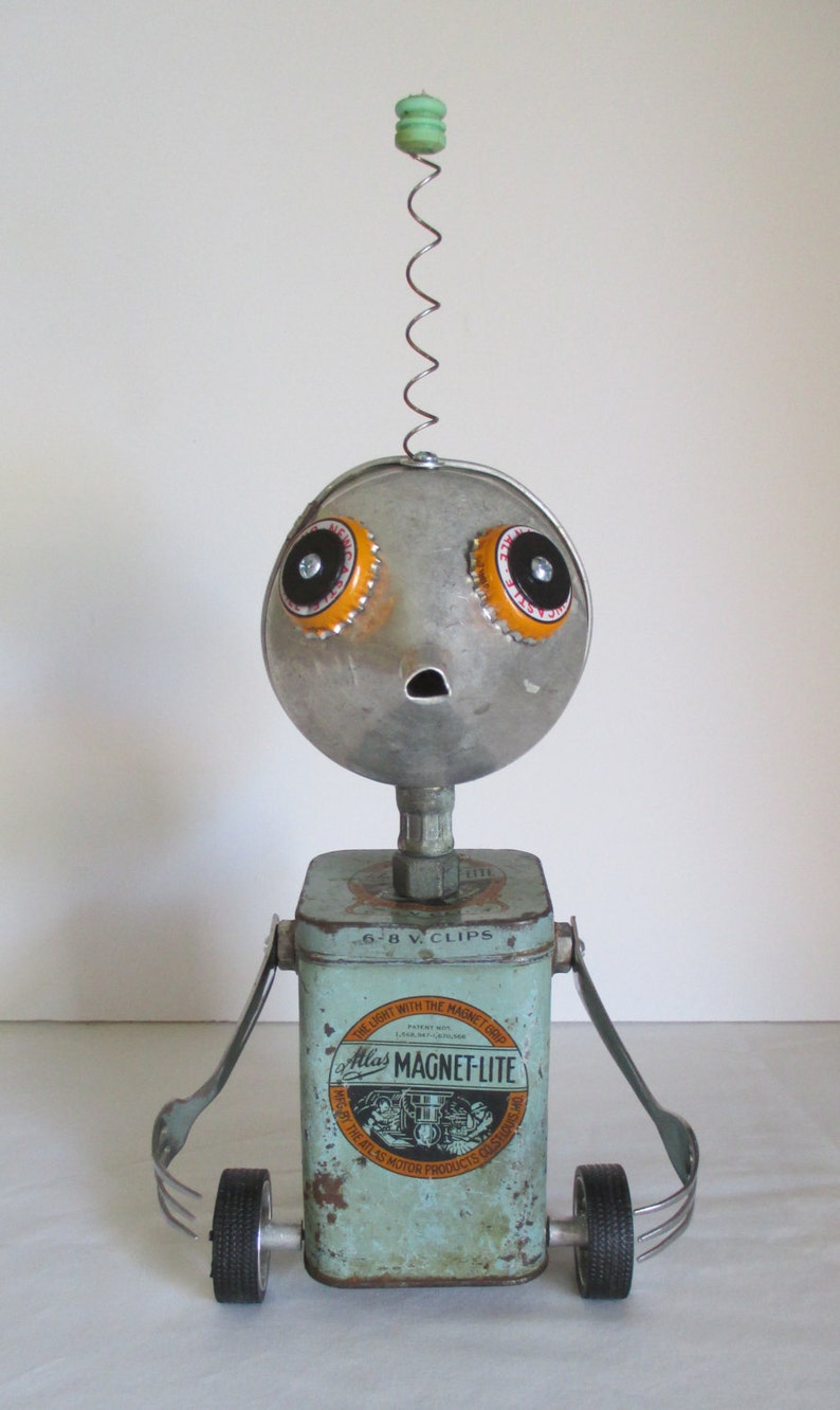 MAGNETO- Found Object Robot Sculpture~assemblage - Etsy