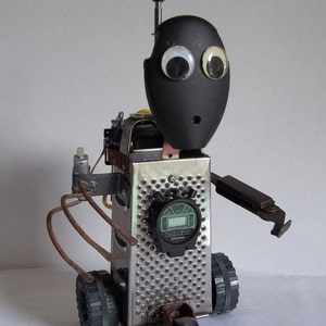 SCRATCHY- Found Object Robot Sculpture~assemblage - Etsy