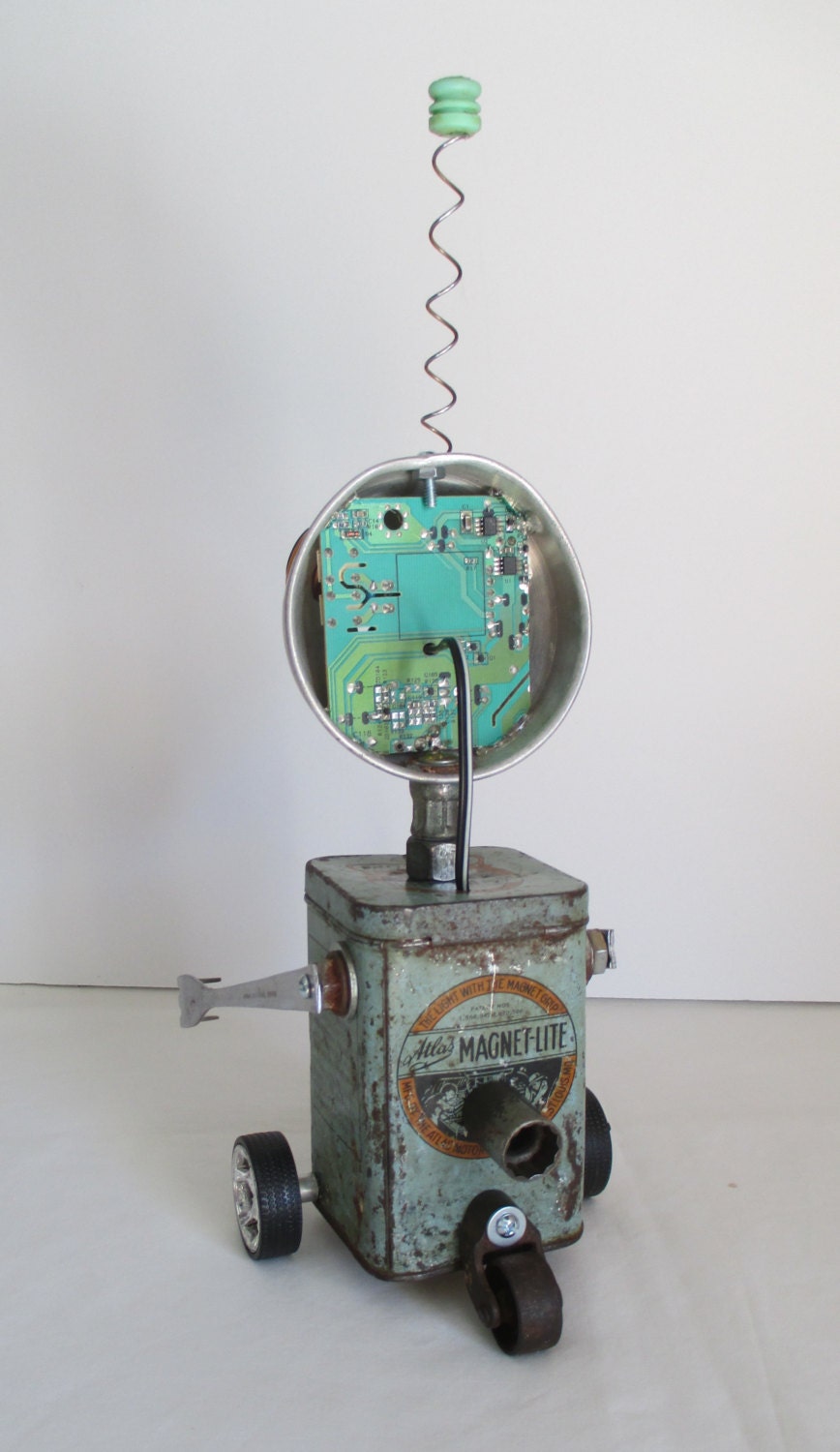 MAGNETO- Found Object Robot Sculpture~assemblage - Etsy