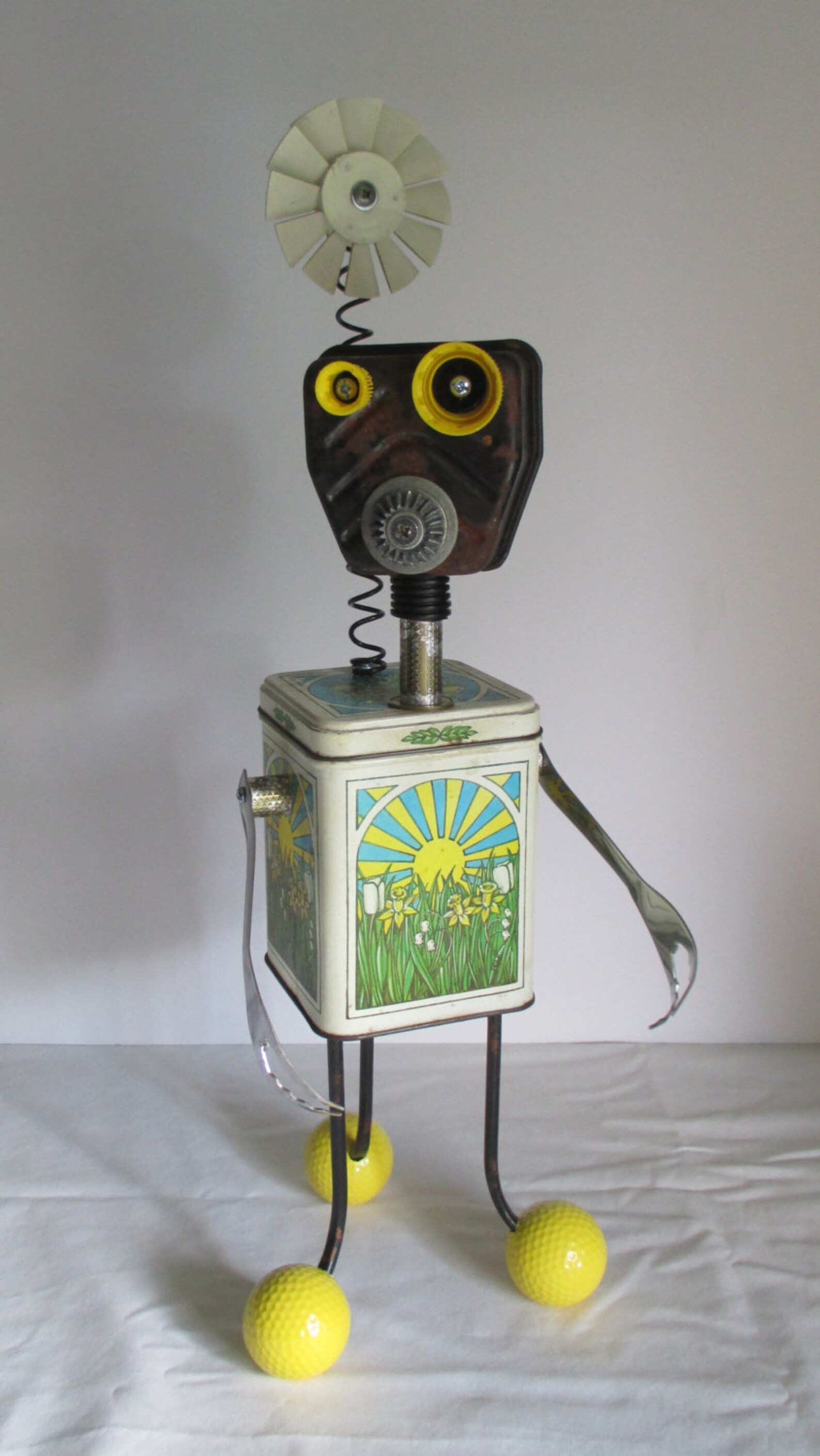 WINDMILL WILLIE- Found Object Robot Sculpture~assemblage - Etsy