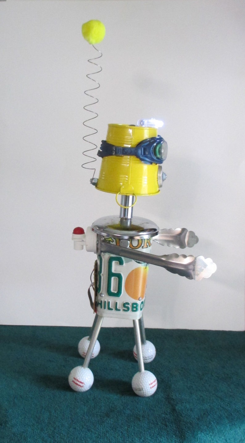 FLO~RIDA- Found Object Robot Sculpture~assemblage - Etsy