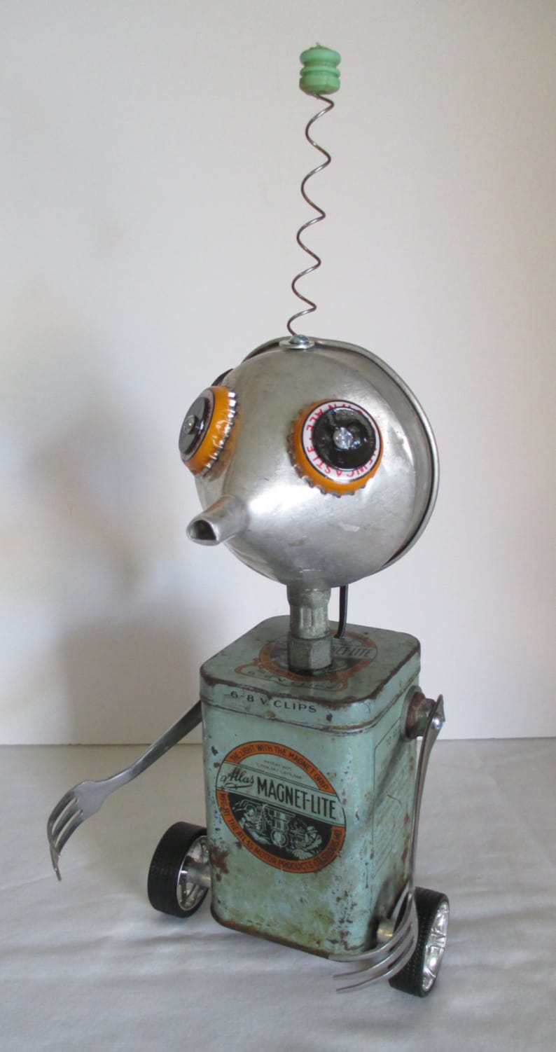 MAGNETO- Found Object Robot Sculpture~assemblage - Etsy