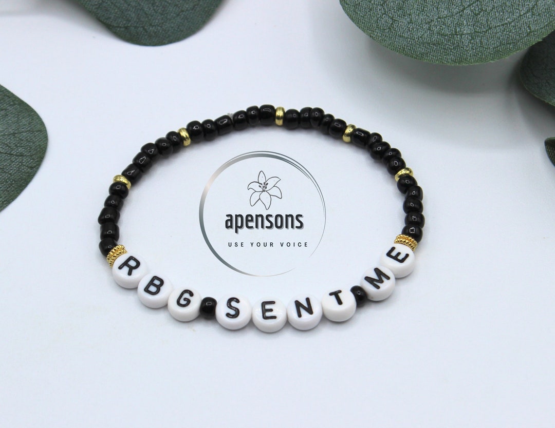 RBG Sent Me Ruth Bader Ginsburg Beaded Bracelet - Etsy