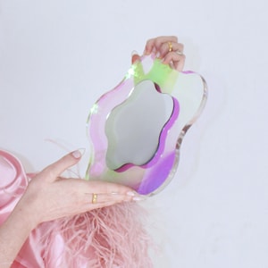 Flowy Flower Reflector - Wavy Acrylic Mirror Wiggly Mirror Amorphic ...