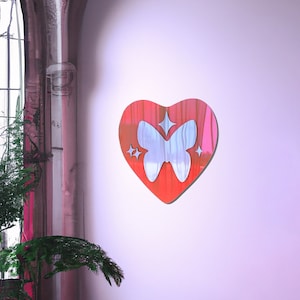 Butterfly Sparkle Mirror - Reflector Y2k 2000's Wall Art Artistic ...