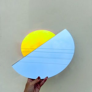 Sunset Neon Reflector - Artistic Acrylic Mirror Holographic Neon ...