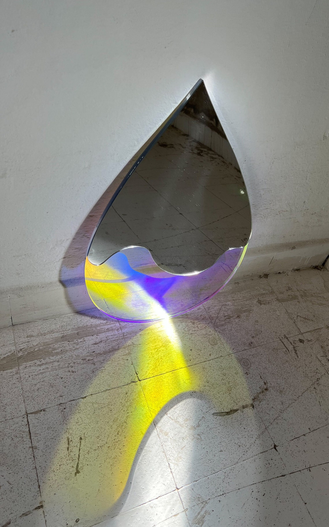 Drippy Reflector Wavy Drop Shape Acrylic Mirror Wiggly - Etsy