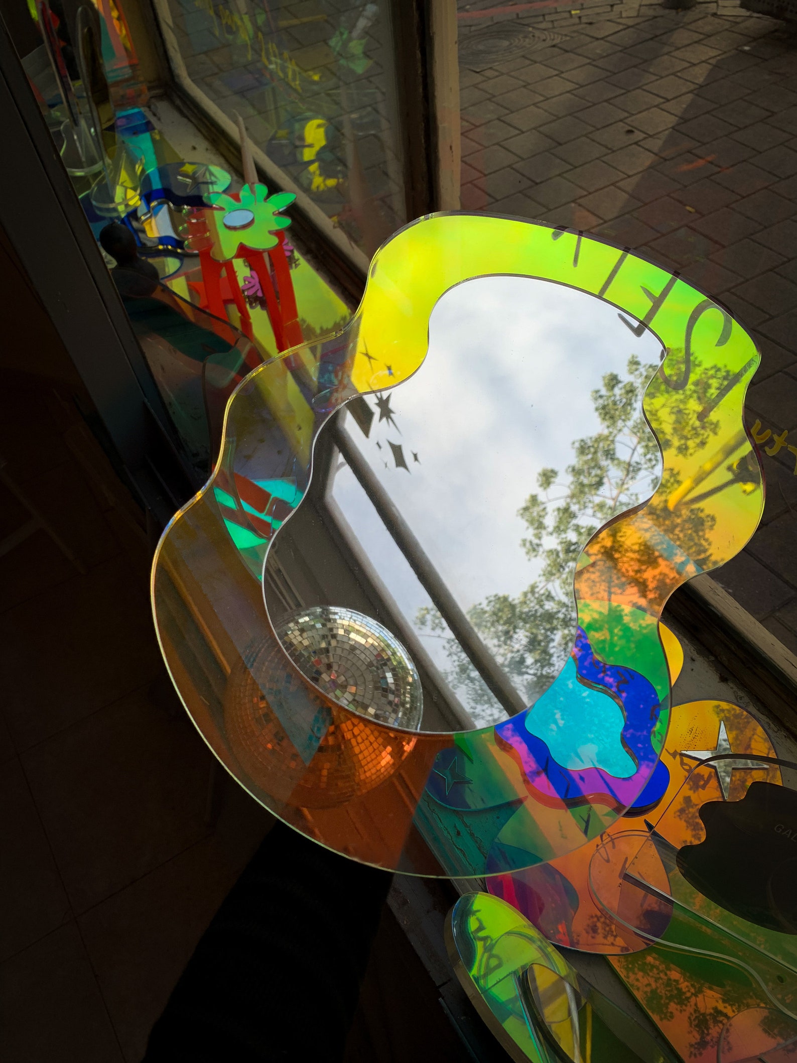 The Wave Reflector Wavy Acrylic Mirror Wiggly Mirror - Etsy