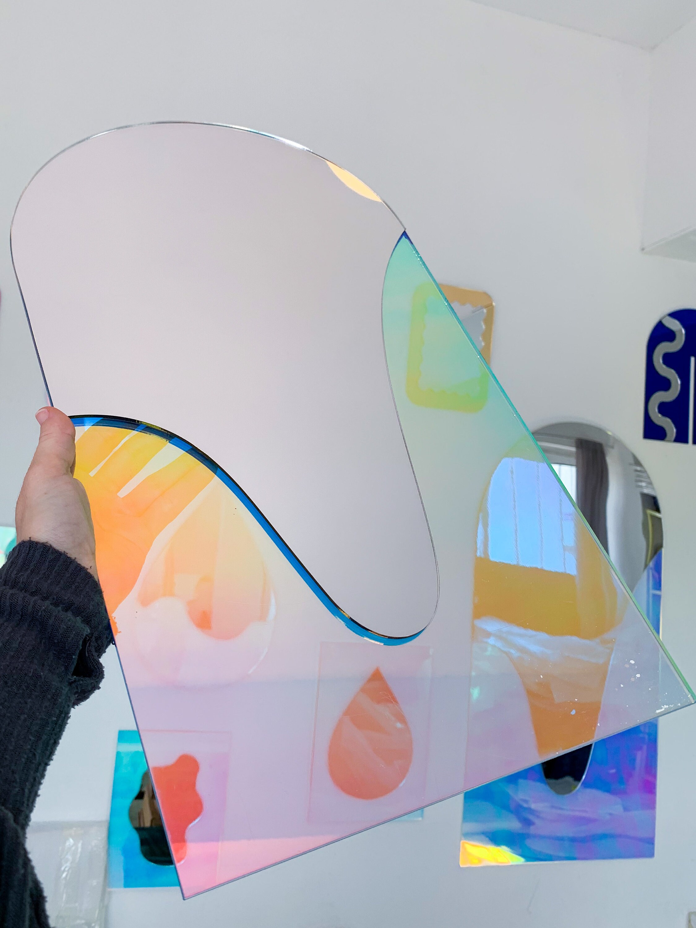 Liquid Arch Reflector - Wavy Acrylic Mirror Arch Mirror Amorphic Mirror ...