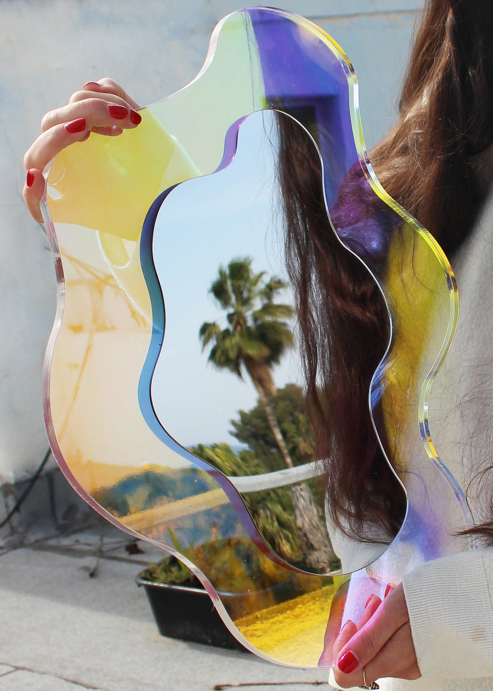 XL Wiggly Life Reflector Large and X-large Wavy Acrylic Mirror Wiggly ...