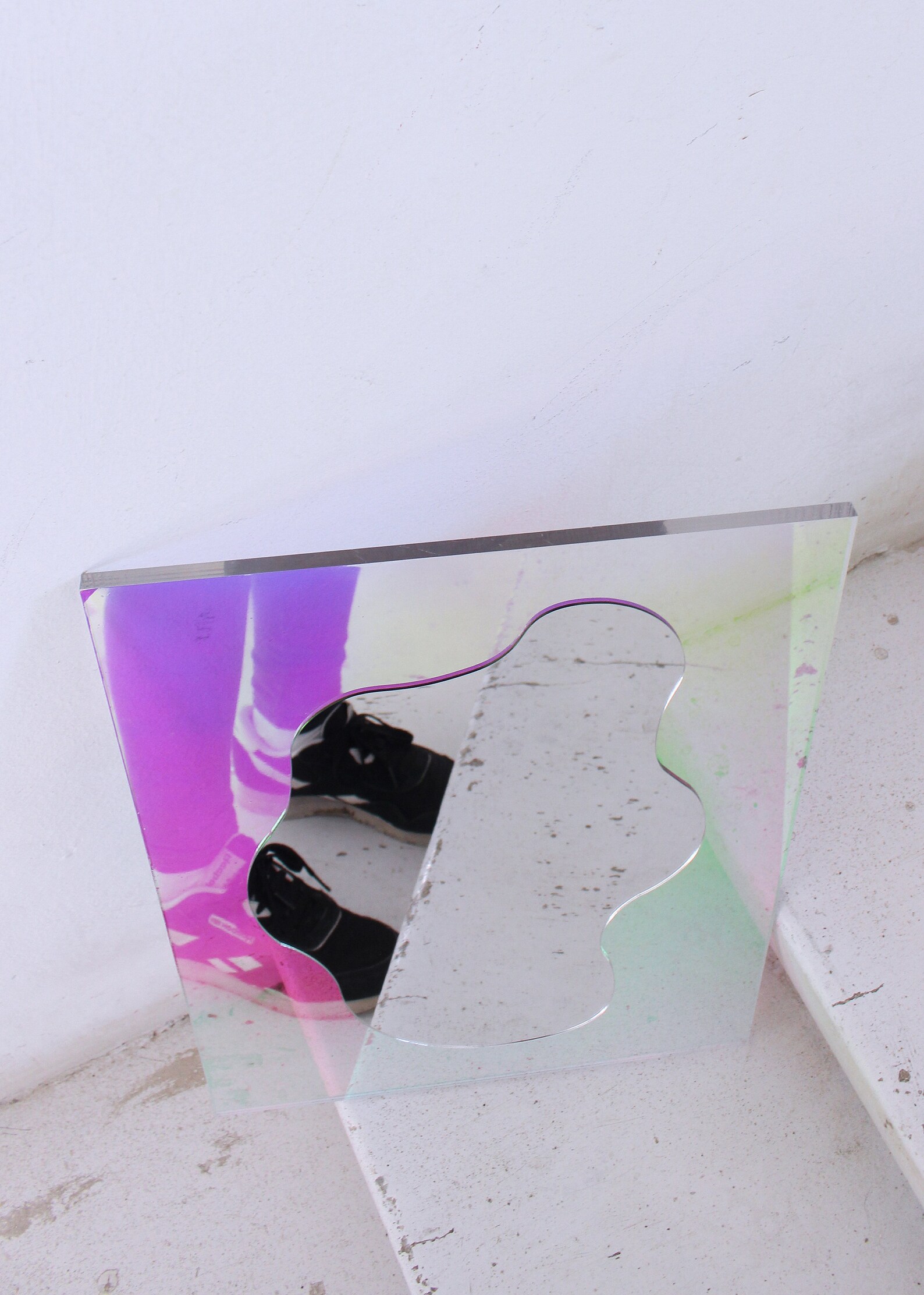 Squared Wiggly Reflector - Wavy Acrylic Mirror Wiggly Mirror Amorphic ...