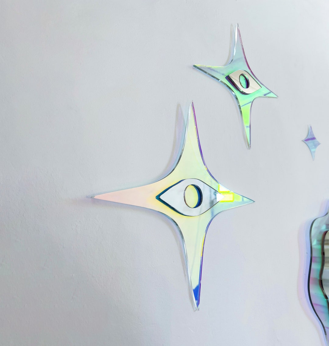 Sparkle Eye Reflector Set - Set of 2 Mirrors - Wavy Acrylic Mirror ...