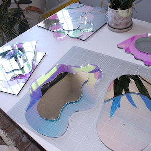 MINI Small Wiggly Life Reflector Wavy Acrylic Mirror Wiggly Mirror ...