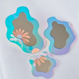 Wiggle Reflector Set - Set of 3 Mirrors - Wavy Acrylic Mirror Wiggly ...