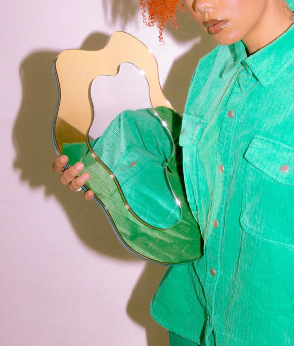 Gold Wiggly Mirror Wavy Acrylic Color Mirror Wiggly Mirror | Etsy