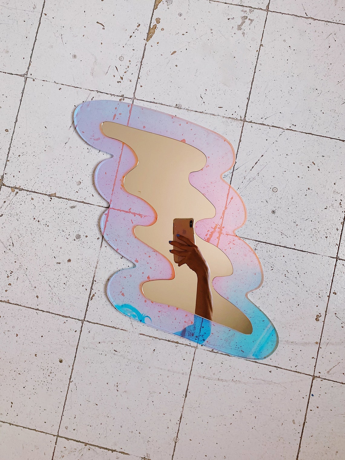Squiggle Reflector Wavy Acrylic Mirror Wiggly Mirror - Etsy
