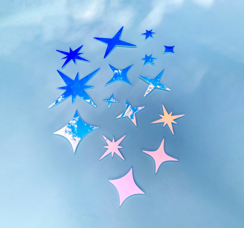 X-large Sparkle Art Experience - Set of 15 - Wavy Acrylic Holographic ...
