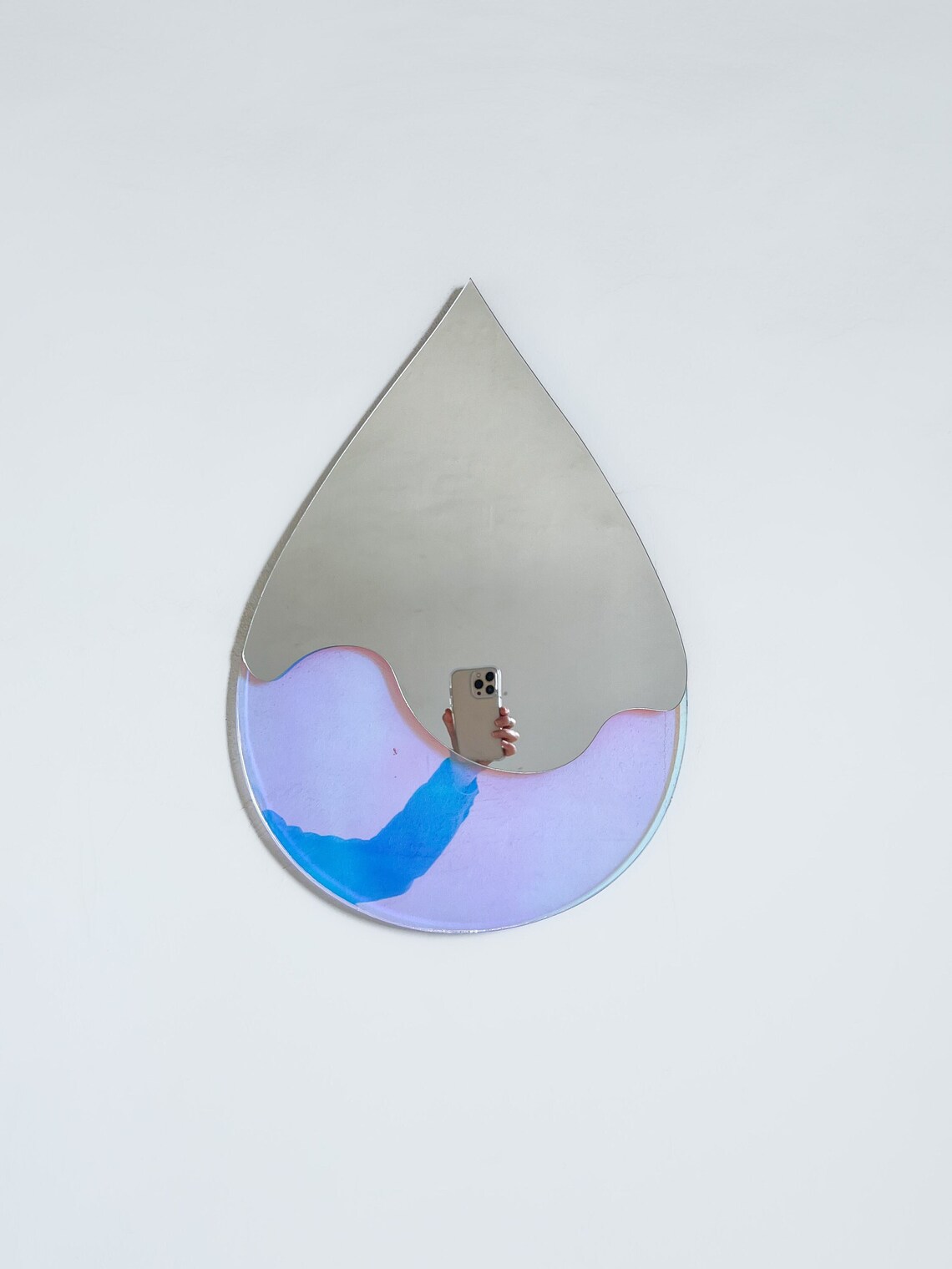 Drippy Reflector Wavy Drop Shape Acrylic Mirror Wiggly - Etsy