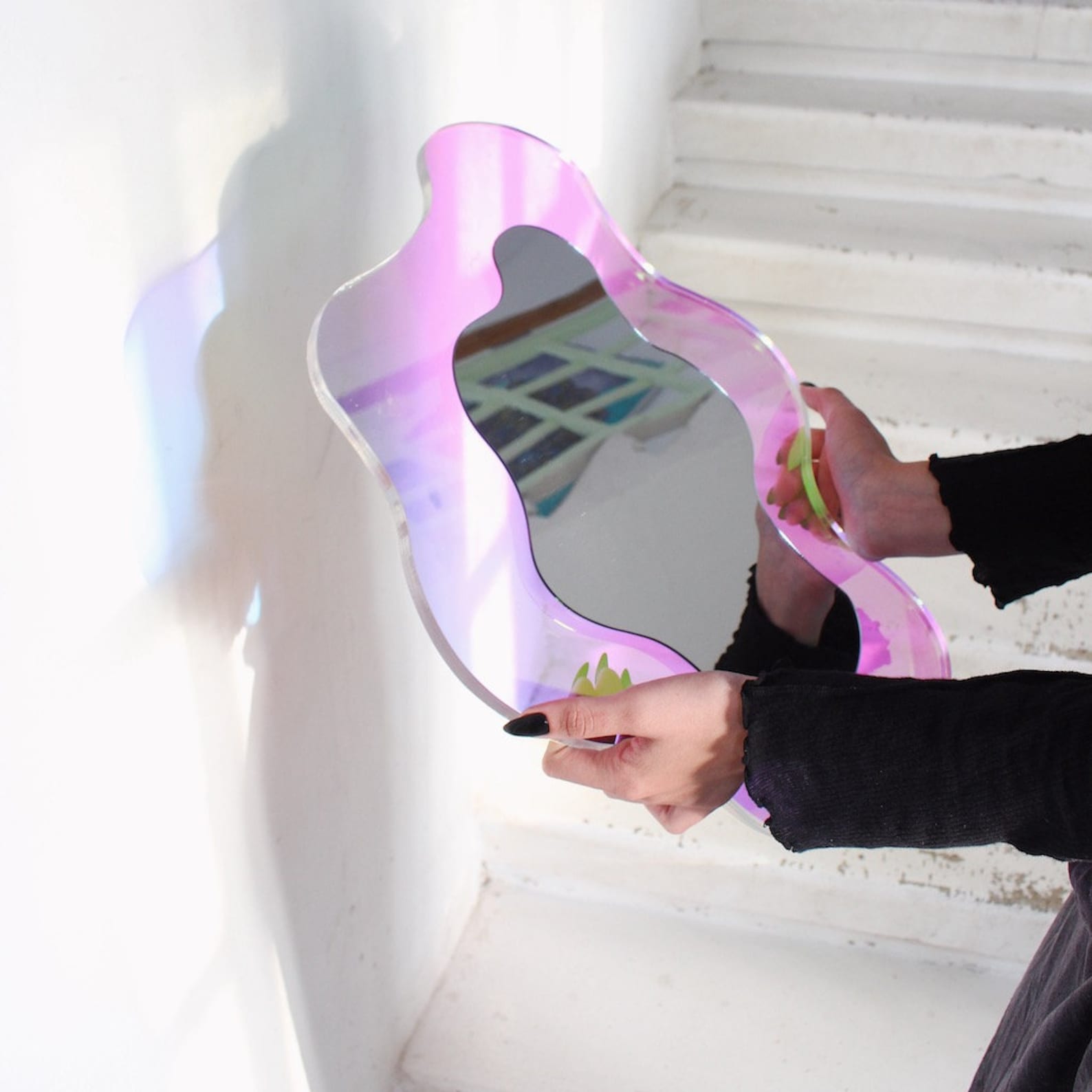 XL Wiggly Life Reflector Large and X-large Wavy Acrylic Mirror Wiggly ...