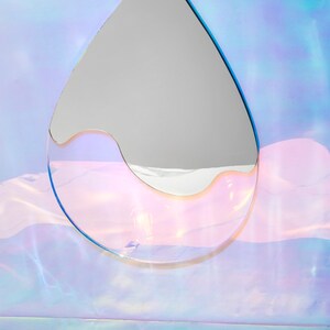 Drippy Reflector - Wavy Drop Shape Acrylic Mirror Wiggly Mirror ...