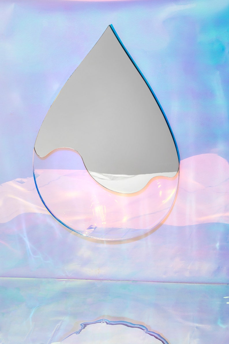 Drippy Reflector Wavy Drop Shape Acrylic Mirror Wiggly - Etsy Australia