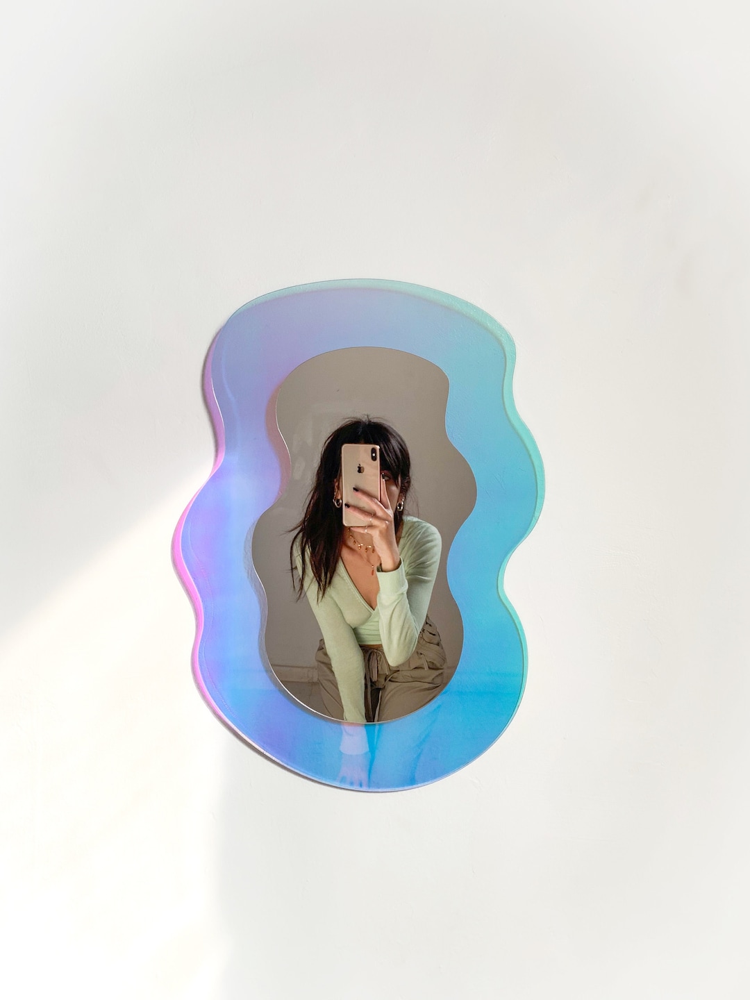 X-large the Wave Reflector - Wavy Acrylic Mirror Wiggly Mirror Amorphic ...