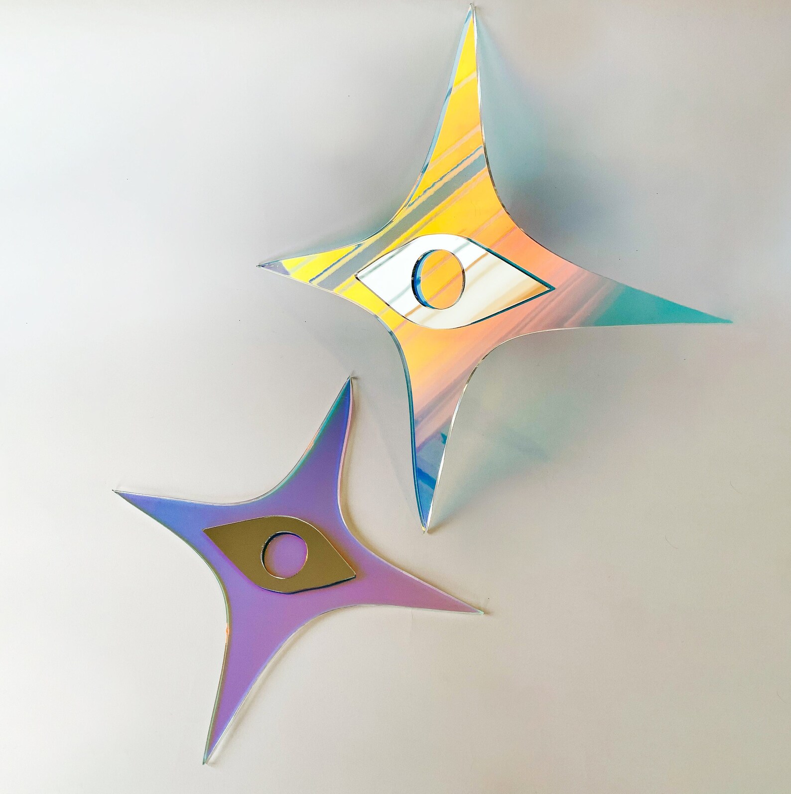 Sparkle Eye Reflector Set Set of 2 Mirrors Wavy Acrylic - Etsy