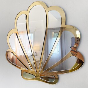 Seashell Gold and Silver Mirror - Clam Sea Shell Wavy Acrylic Color ...