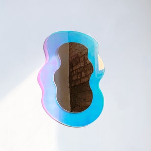 X-large the Wave Reflector - Wavy Acrylic Mirror Wiggly Mirror Amorphic ...