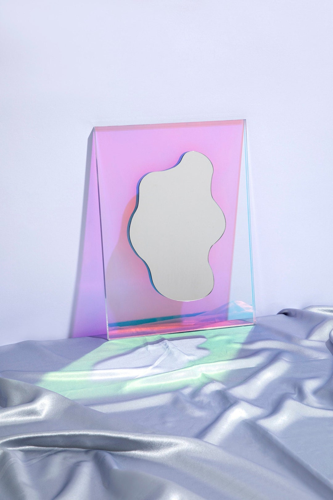 Squared Wiggly Reflector - Wavy Acrylic Mirror Wiggly Mirror Amorphic ...