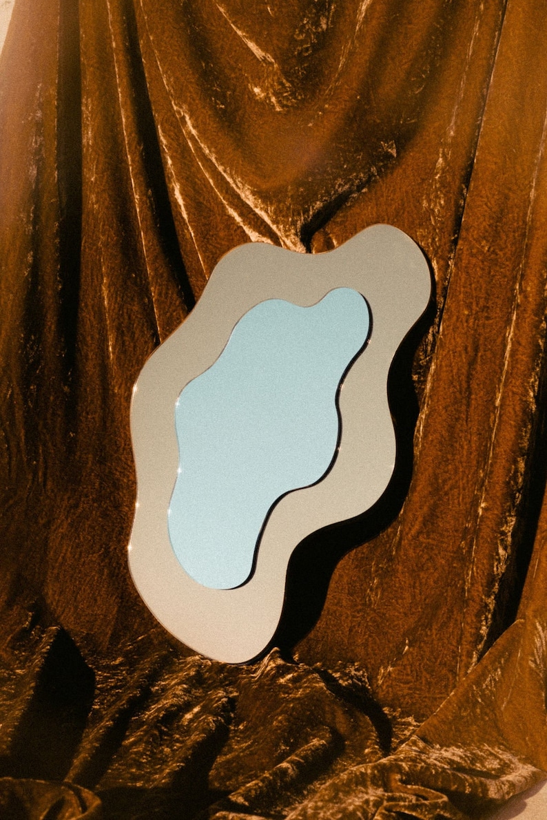 Gold Wiggly Mirror Wavy Acrylic Color Mirror Wiggly Mirror | Etsy