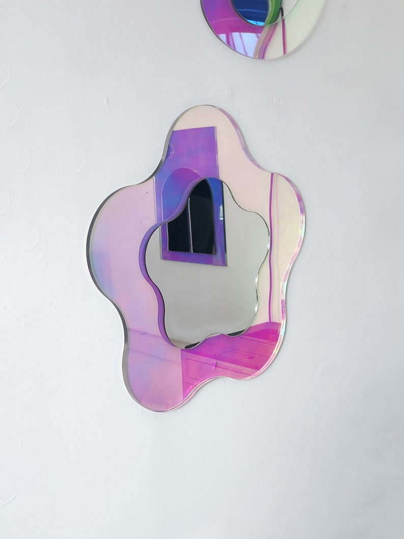 Flowy Flower Reflector - Wavy Acrylic Mirror Wiggly Mirror Amorphic ...