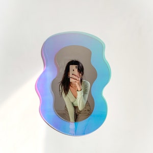 The Wave Reflector - Wavy Acrylic Mirror Wiggly Mirror Amorphic Mirror ...