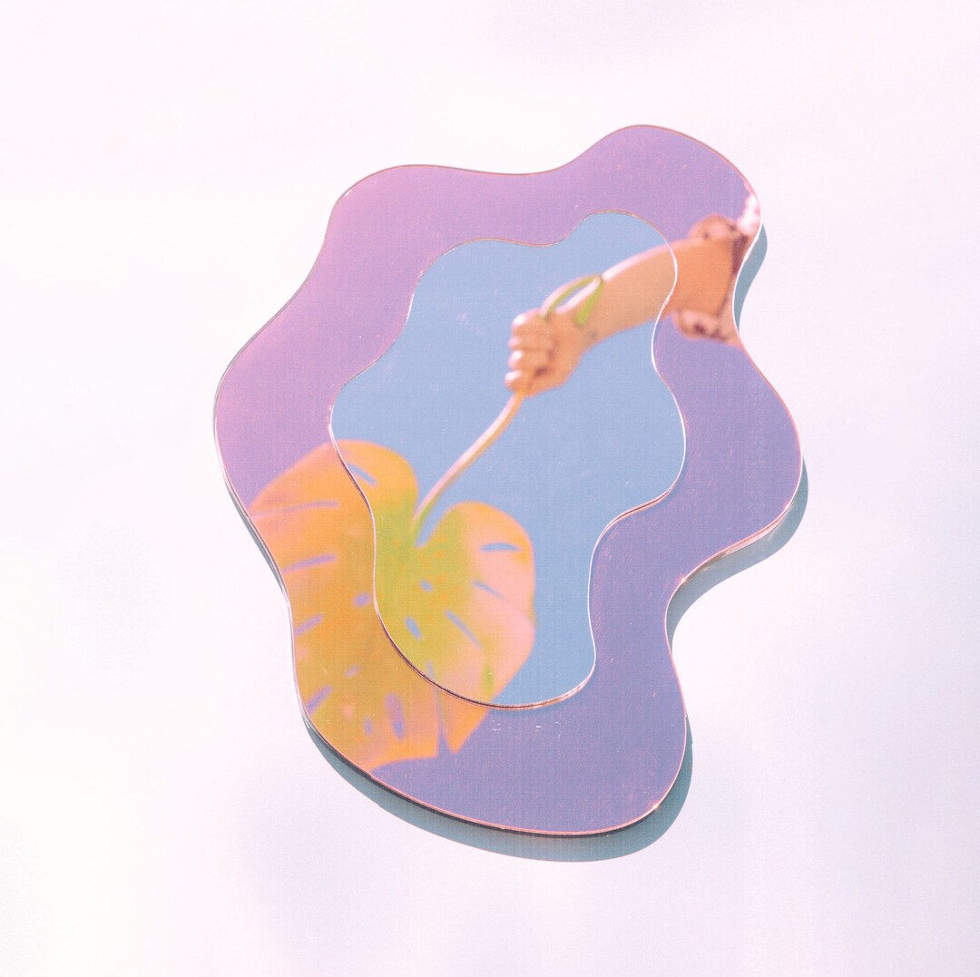 Rose Gold Wiggly Mirror - Wavy Acrylic Color Mirror Wiggly Mirror ...