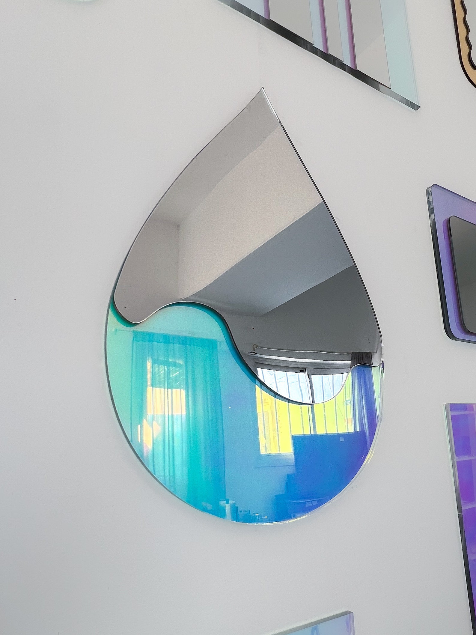 Drippy Reflector - Wavy Drop Shape Acrylic Mirror Wiggly Mirror ...