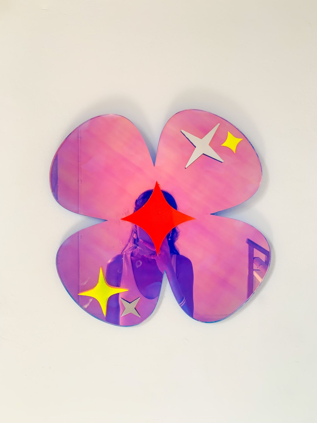 The Squereii Flower Neon Reflector - Artistic Acrylic Mirror ...