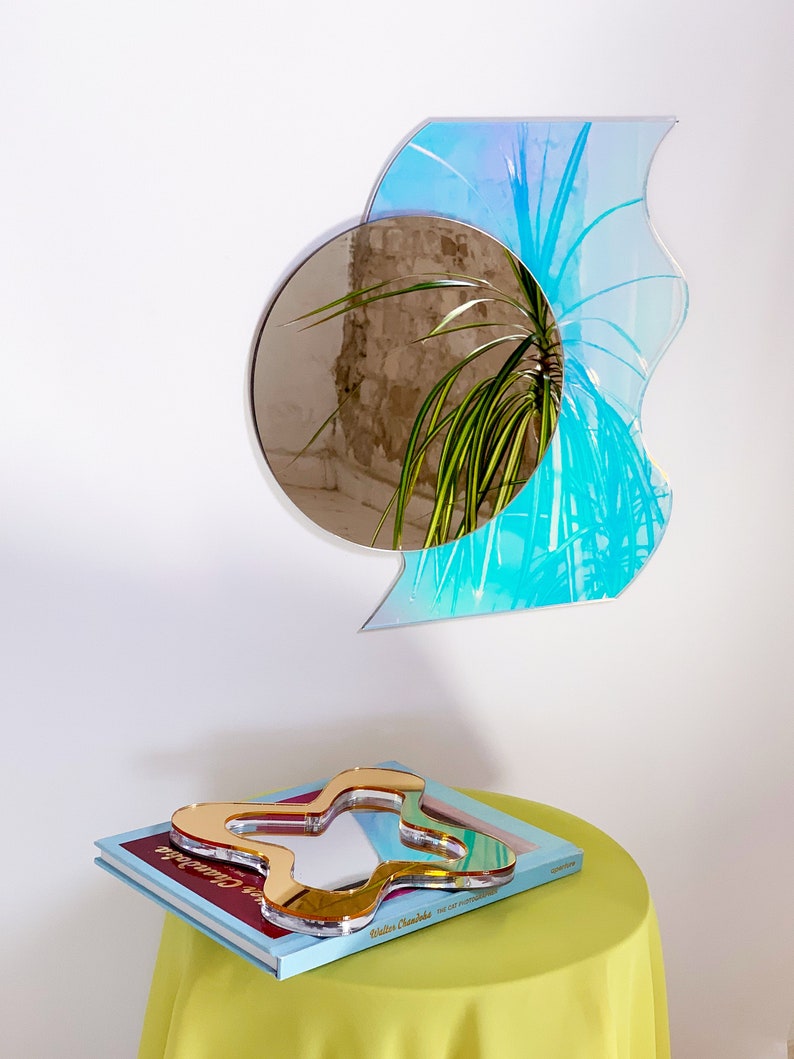 Rena Round Reflector Mirror - Wavy Acrylic Mirror Wiggly Mirror ...