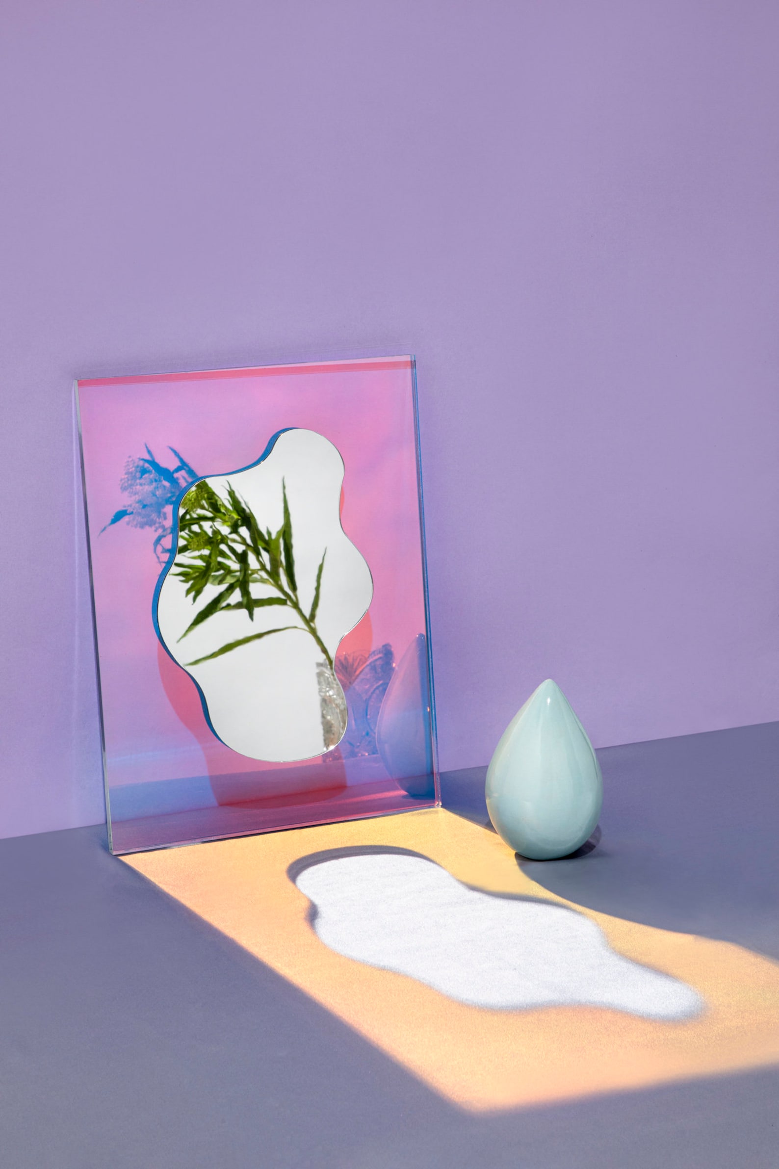 Squared Wiggly Reflector - Wavy Acrylic Mirror Wiggly Mirror Amorphic ...